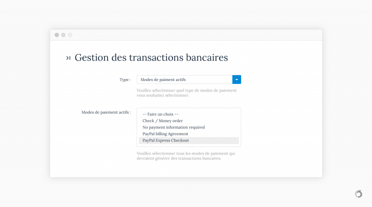 Les transactions bancaires – OpenSi Connect